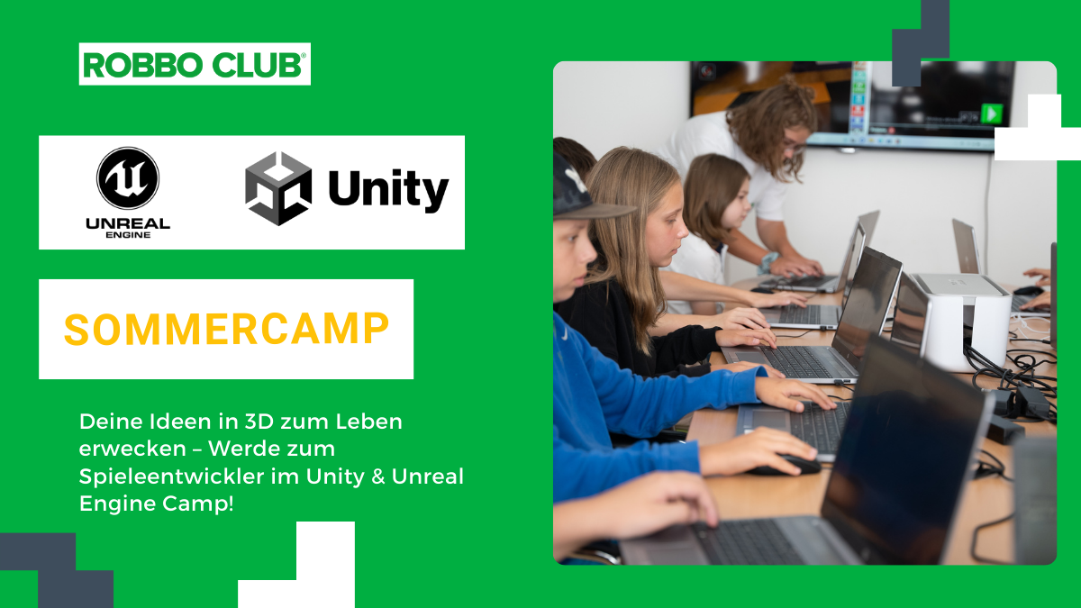 Unity- und Unreal Engine-Sommercamp für junge Spieledesigner